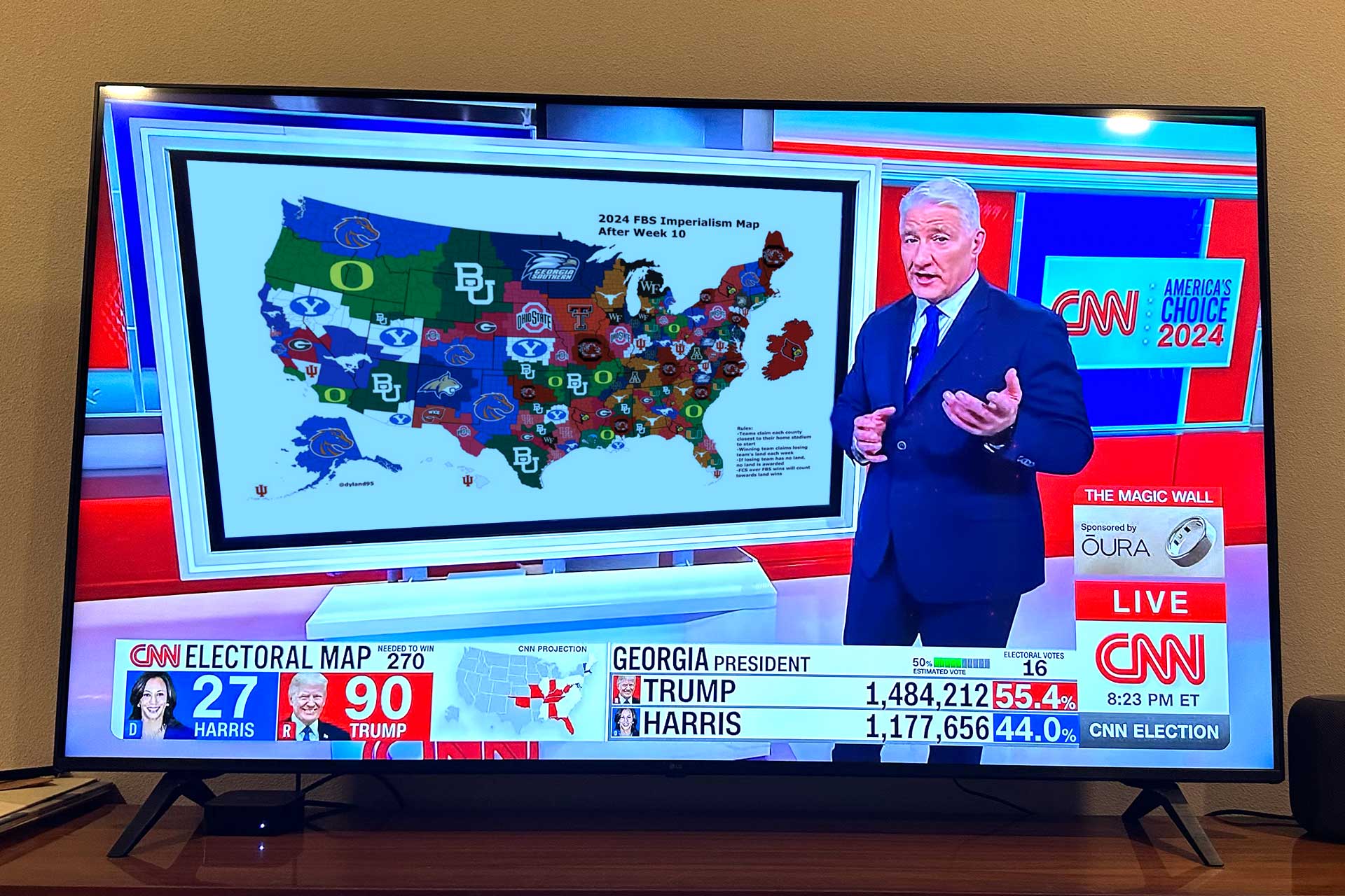 CNN mistakenly shows RedditCFB’s college football imperialism map ...